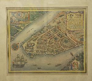 Reproduction of a map of New York in 1674 – Precious Paper